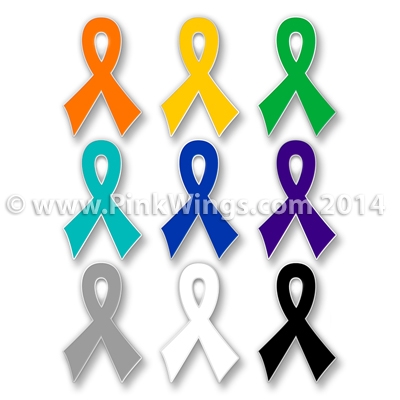 Plain Ribbon Awareness Lapel Pins